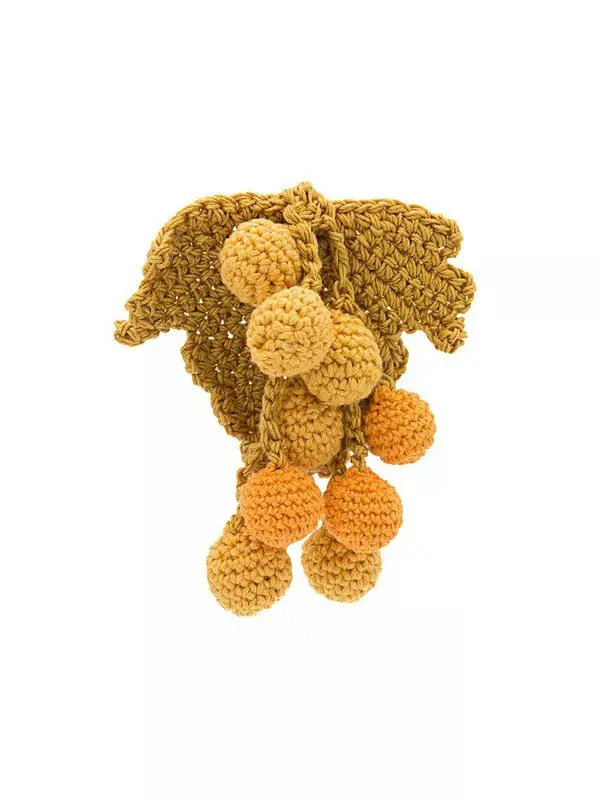 Rosie Assoulin Knit Grape Earrings - Orange