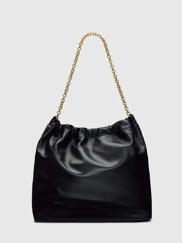 REFORMATION Dahlia Leather Tote Bag - Black