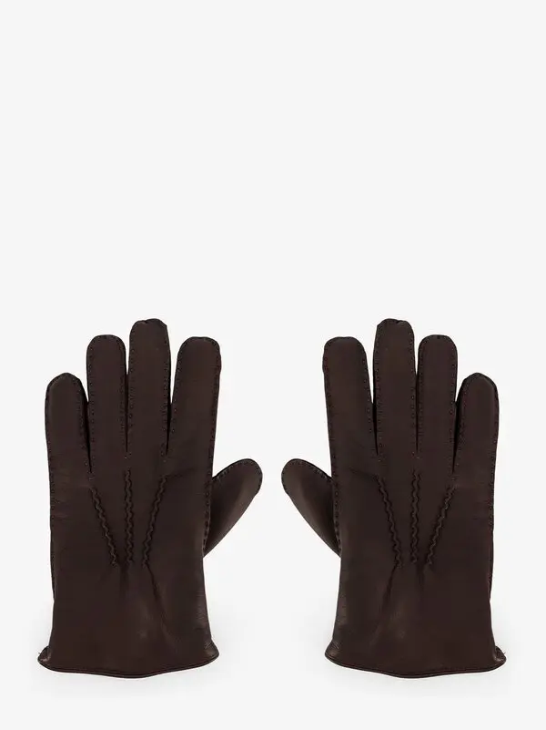 ORTIGNI Leather Gloves - Brown
