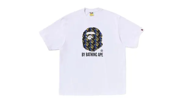 A BATHING APE Ape Head Pattern Bathing Ape Relaxed Fit Tee Shirt - White