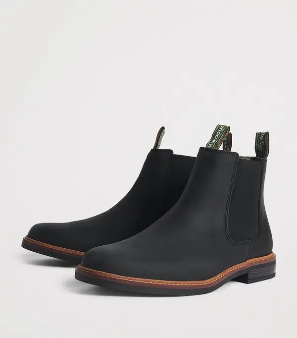 Barbour Leather Farsley Chelsea Boots - Black