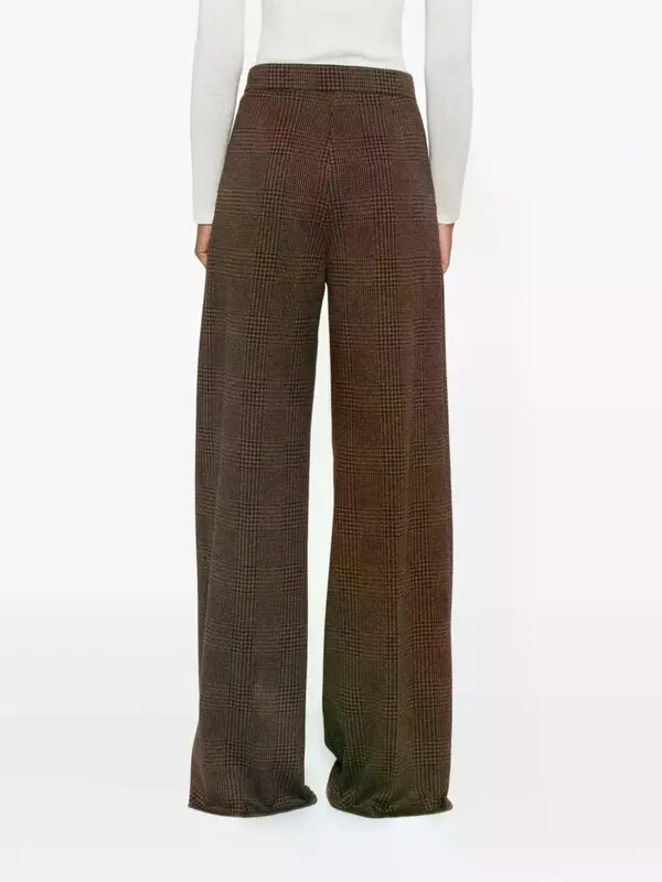 Max Mara Pleated-check Trousers