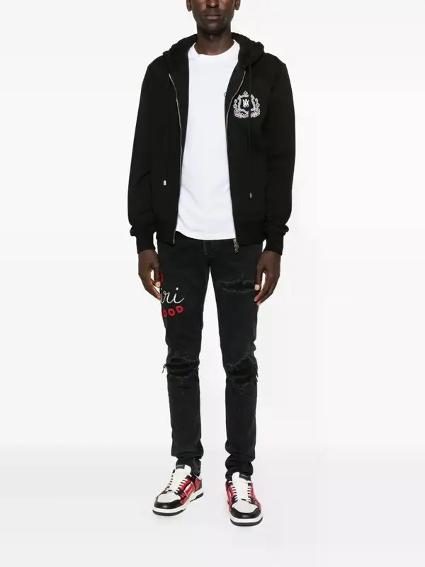 Amiri Club Mx1 Distressed Denim Jeans - Black