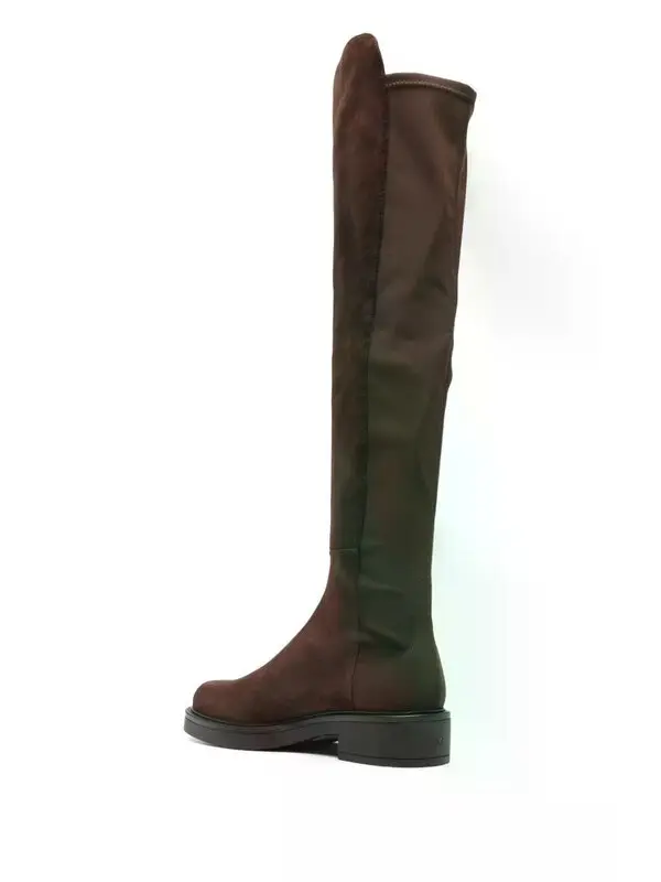 STUART WEITZMAN Suede Stretch-knit Boots