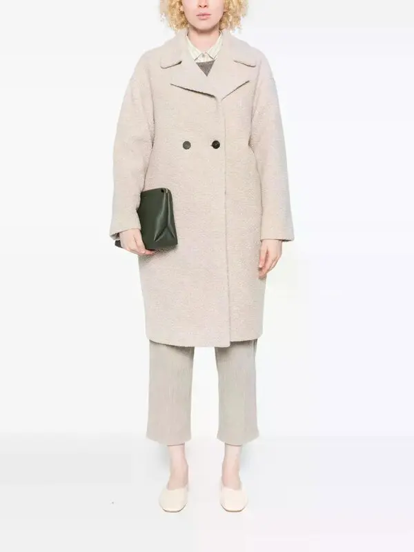 Harris Wharf London Bouclé Double-breasted Coat