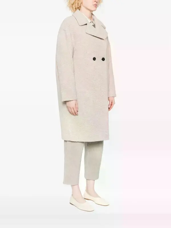 Harris Wharf London Bouclé Double-breasted Coat