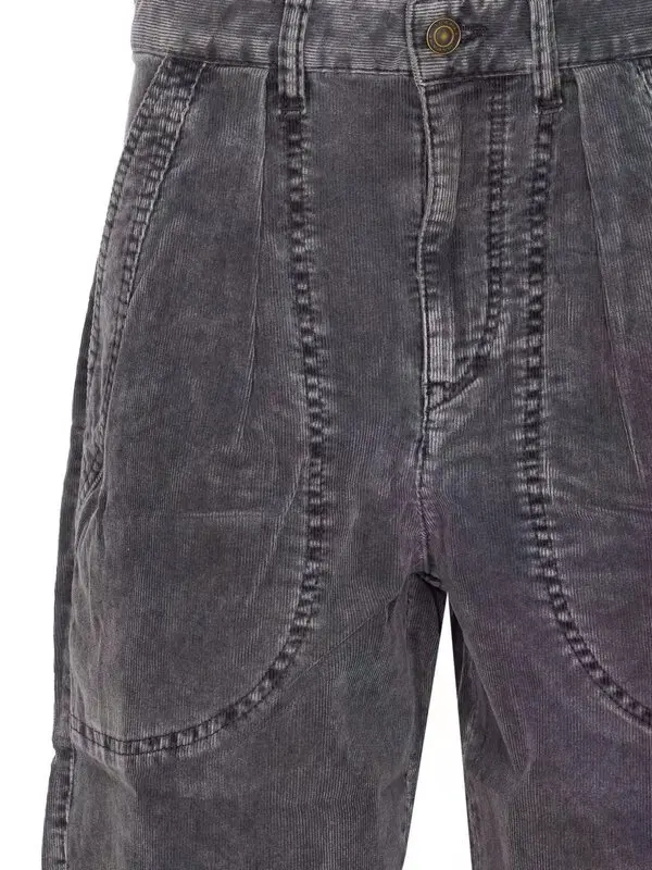 MARANT ETOILE Onyta Patch-pocket Corduroy Trousers - Black