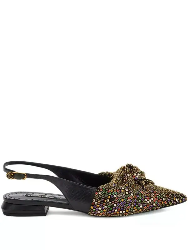 Roberto Cavalli Beaded-embellishment Flat Pumps