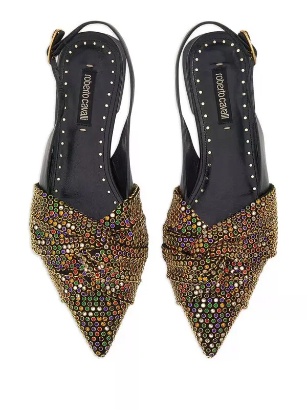 Roberto Cavalli Beaded-embellishment Flat Pumps