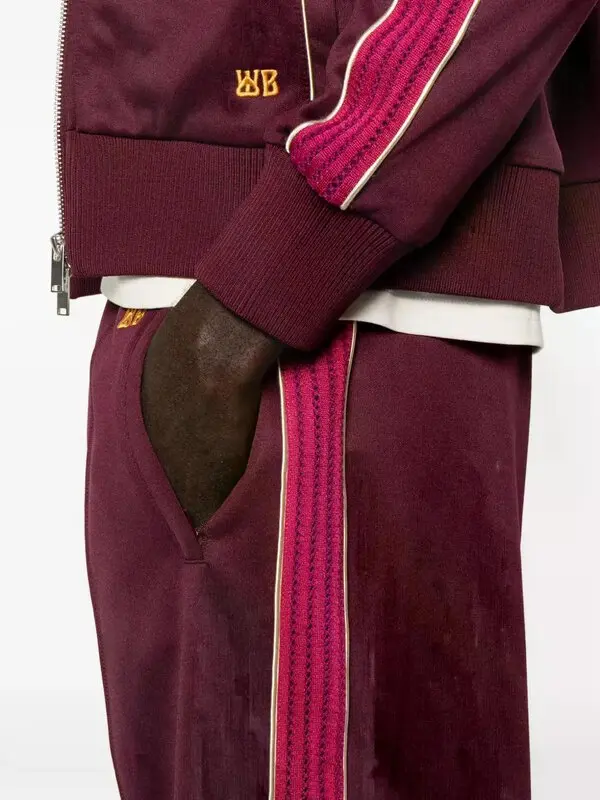 WALES BONNER Side-stripe Track Pants - Red