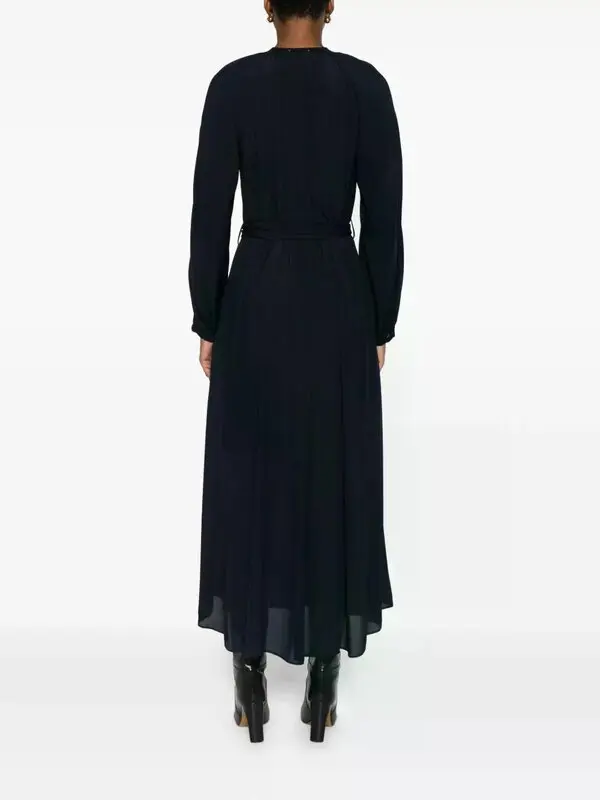 FORTE_FORTE Tassel-embellished Tie-neck Maxi Dress - Blue