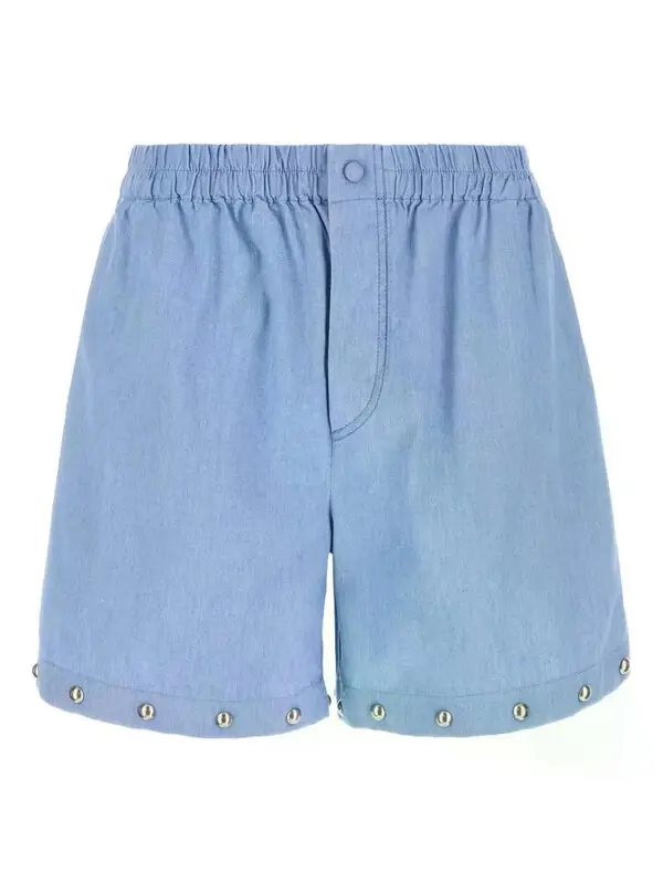 Valentino Garavani Stud-embellished Denim Shorts