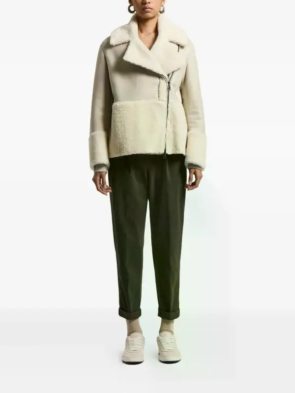 Peserico Paneled Shearling Jacket