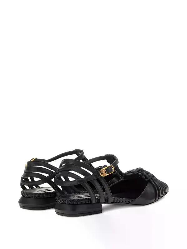 Roberto Cavalli Braided-embellished Flat Pumps