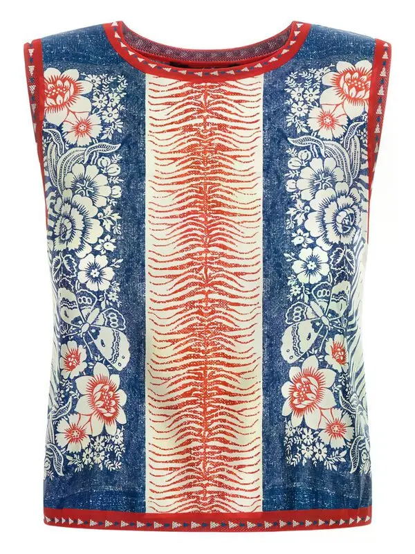 Roberto Cavalli Printed Sleeveless Top