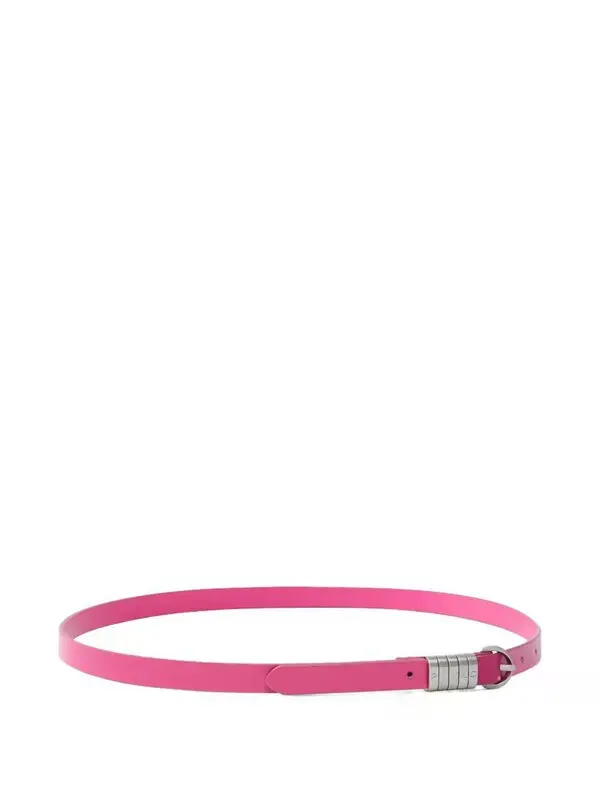 Pinko Logo-plaque Leather Belt - Pink