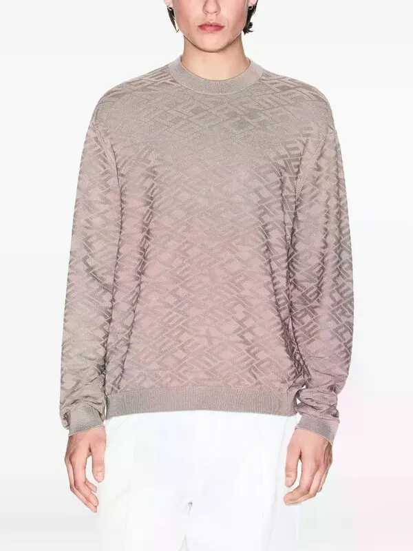 Armani Exchange Geometric-pattern Crew-neck Sweater