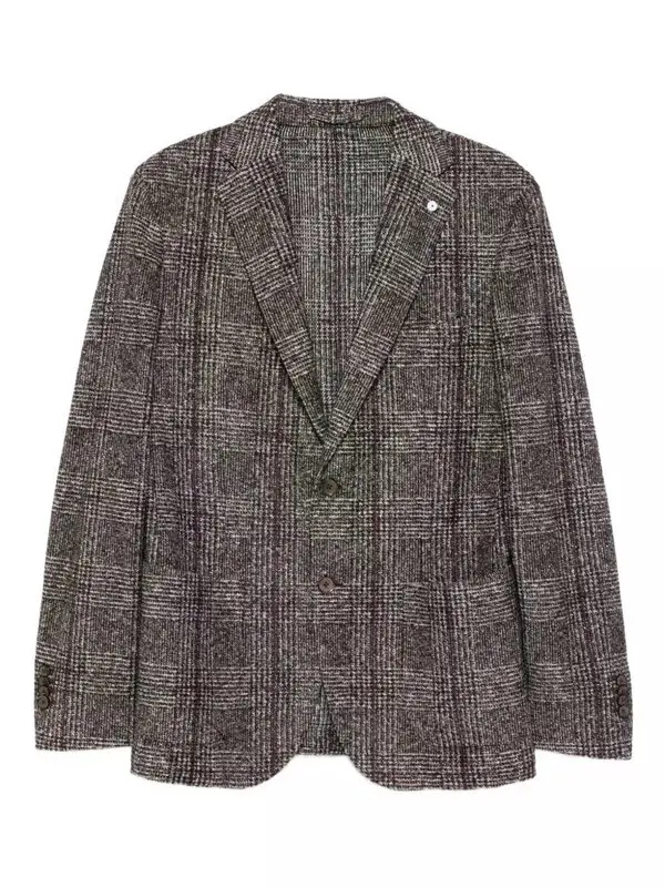 L.B.M. 1911 Checked Blazer - Brown