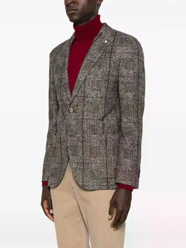 L.B.M. 1911 Checked Blazer - Brown