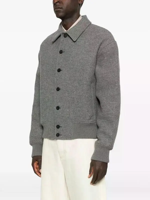 Jacquemus Wool Bomber Jacket - Grey