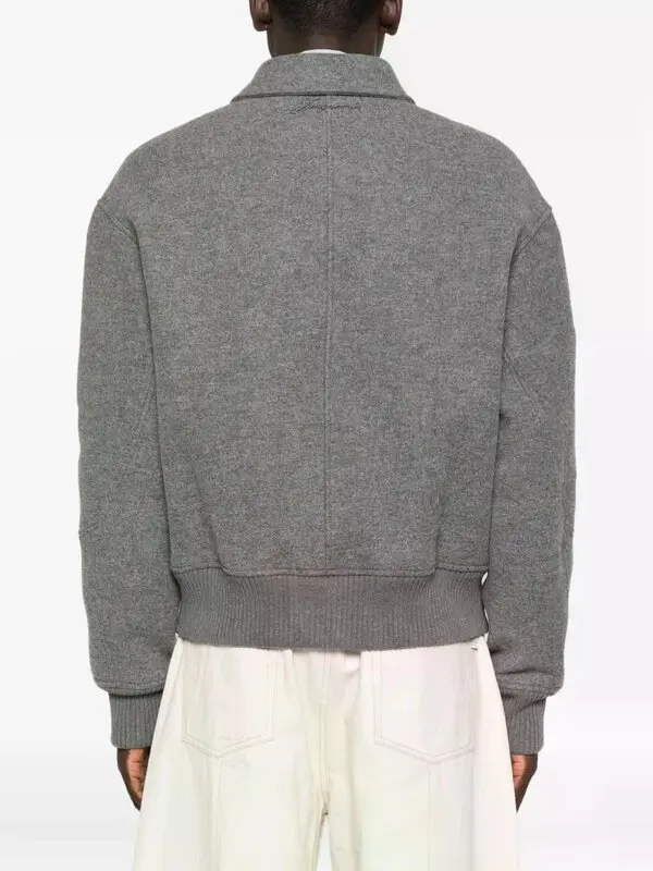 Jacquemus Wool Bomber Jacket - Grey
