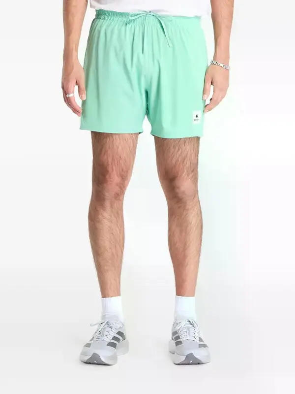 SAYSKY Elasticated-waistband Mesh-panel Shorts