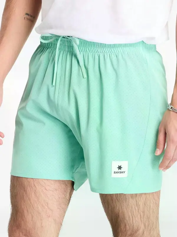 SAYSKY Elasticated-waistband Mesh-panel Shorts
