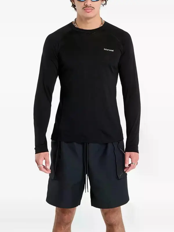 NNORMAL Long-sleeve Crew Neck T-shirt With Raglan Sleeves