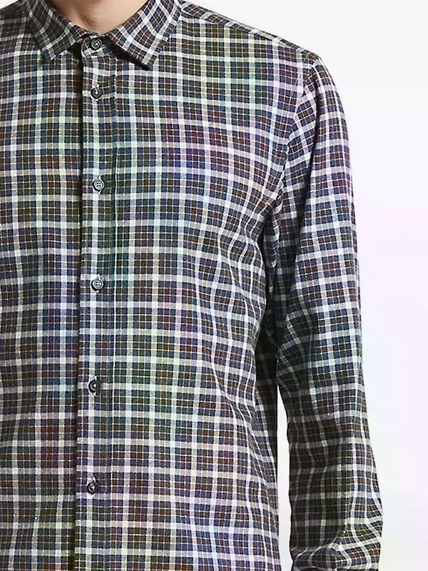 Peserico Check-pattern Shirt - Brown