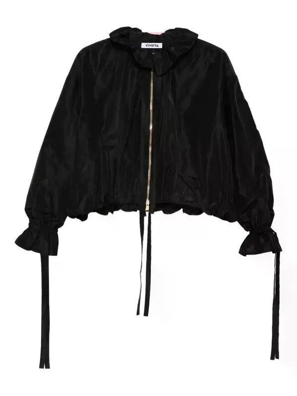 Vivetta Ruffled Zip-front Jacket - Black