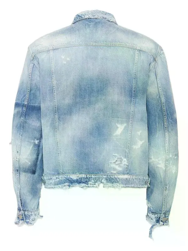 Dsquared2 Distressed Denim Jacket - Blue