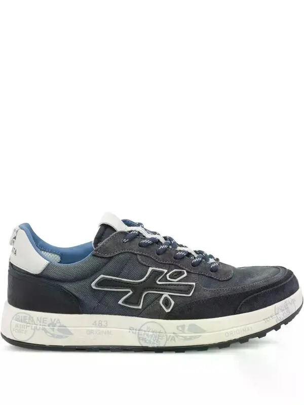 Premiata Logo Detail Panelled Sneakers - Blue