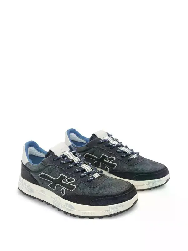 Premiata Logo Detail Panelled Sneakers - Blue
