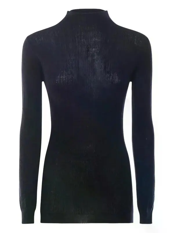 Pinko Ribbed High-neck Sweater - Blue