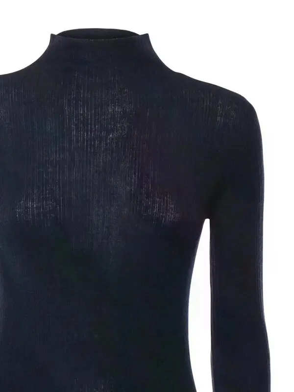 Pinko Ribbed High-neck Sweater - Blue