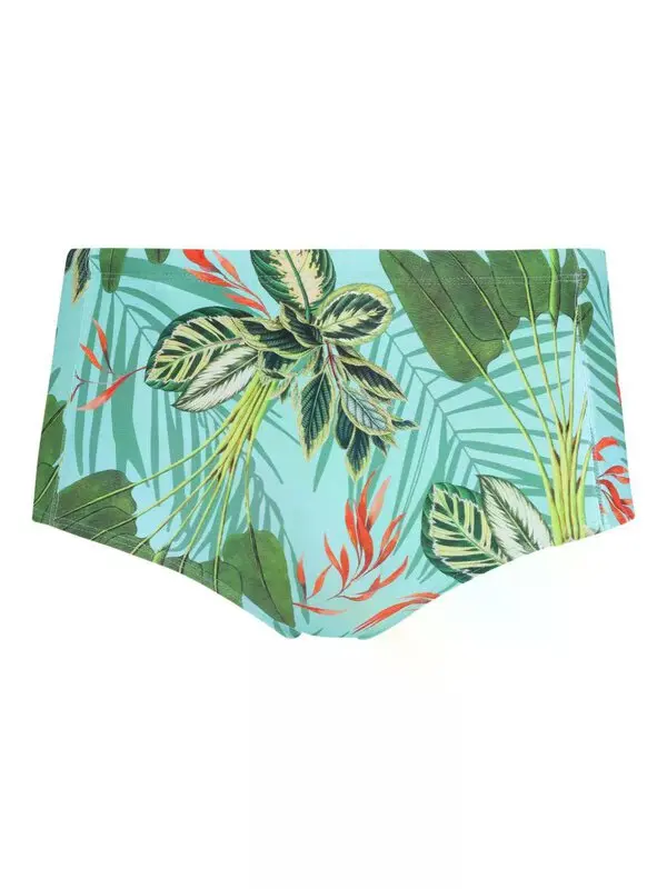 LYGIA & NANNY Tropical-print Swim Shorts - Green