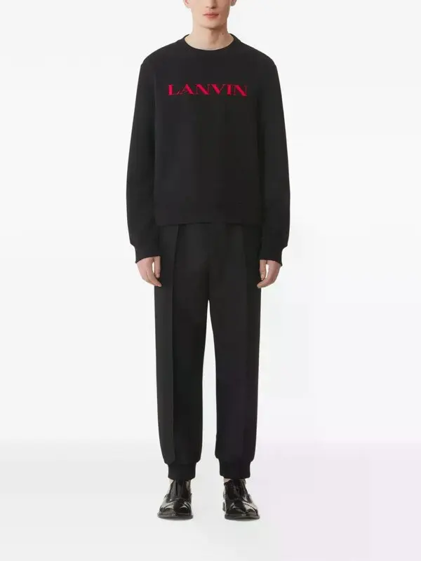 LANVIN Embroidered Logo Sweatshirt - Black
