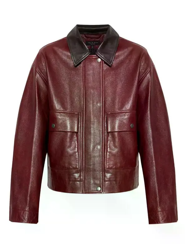 Rag & Bone Flap-pocket Leather Jacket - Red
