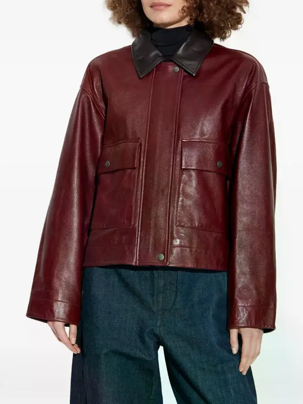 Rag & Bone Flap-pocket Leather Jacket - Red