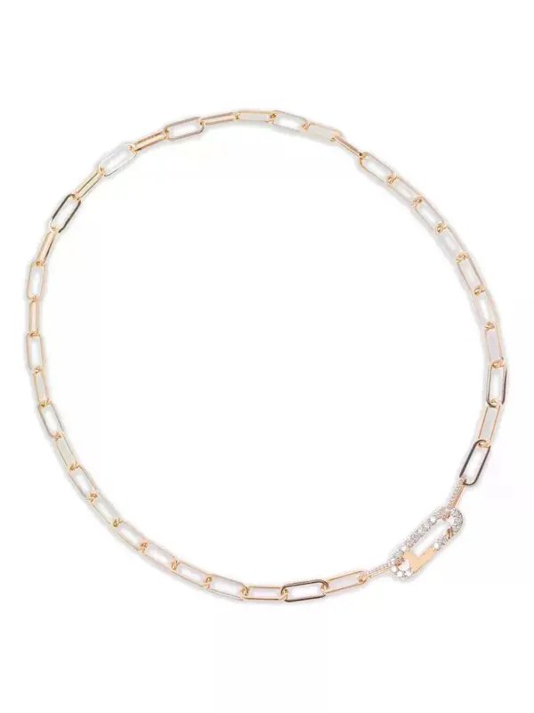 ALINKA 18k Rose Gold Diamond Link-chain Necklace - Pink