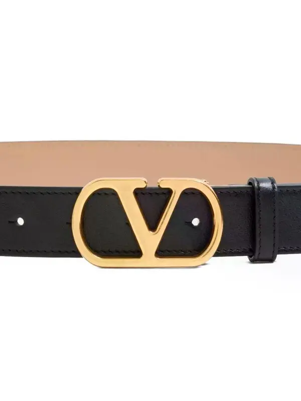 Valentino Garavani Vlogo Signature Reversible Belt - Black