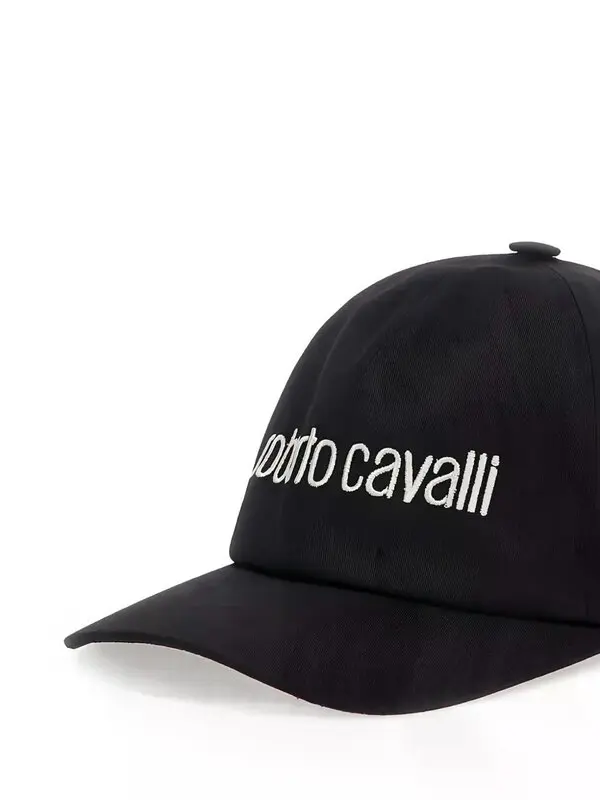 Roberto Cavalli Embroidered Logo Baseball Cap - Black