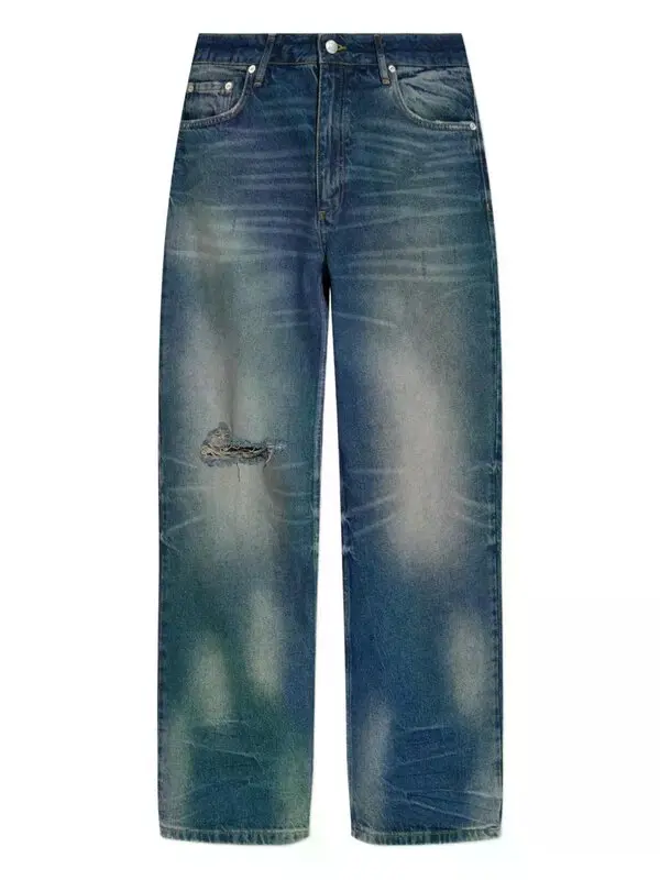 MISBHV Frayed-knee Straight Leg Jeans