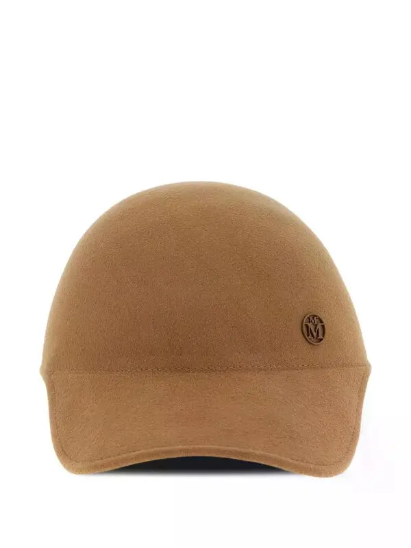 MAISON MICHEL Logo Detail Baseball Cap - Brown