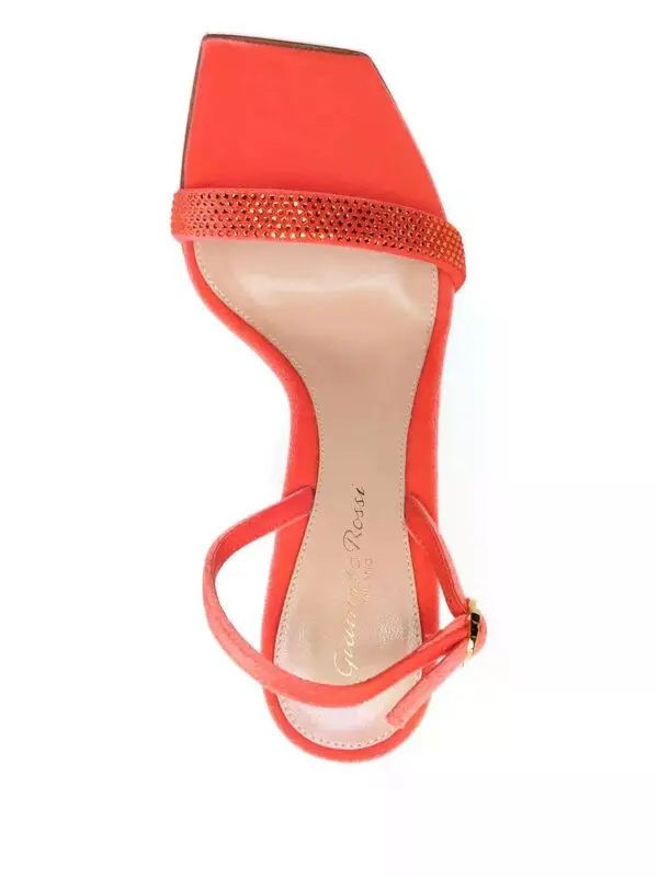 GIANVITO ROSSI 105mm Crystal-embellished Slingback Sandals - Red