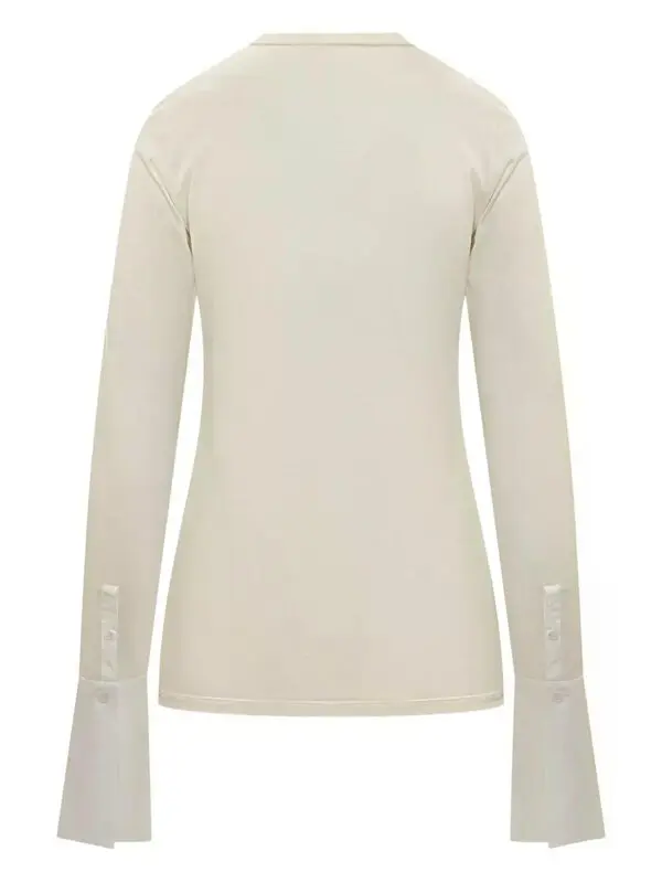 DARKPARK Nora Contrast-cuff T-shirt - Neutrals