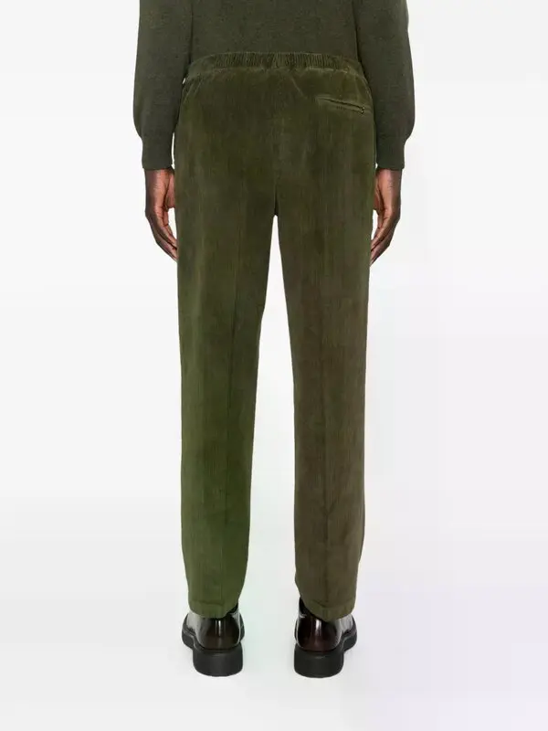 CELLAR DOOR Drawstring Corduroy Trousers - Green