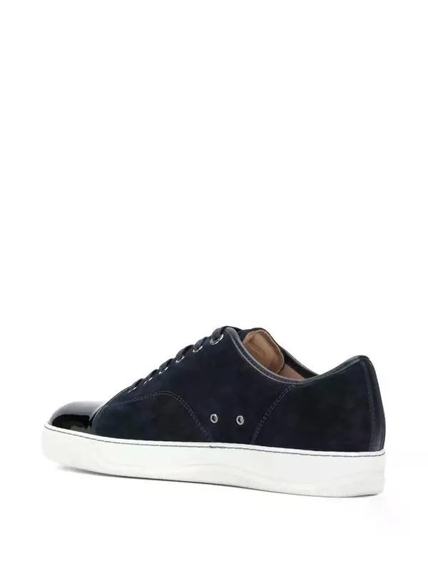 LANVIN Suede And Patent-leather Toe-capped Sneakers