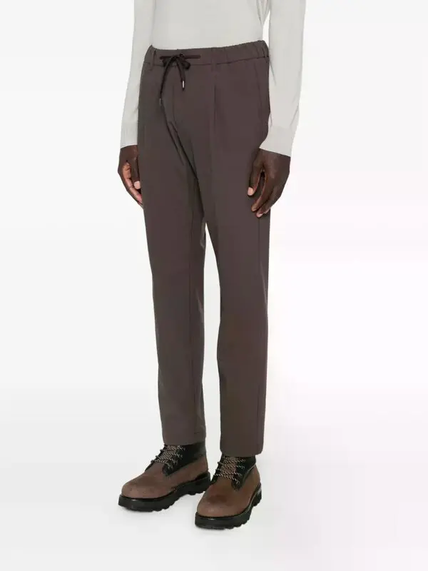 Herno Pleated Drawstring Trousers - Brown