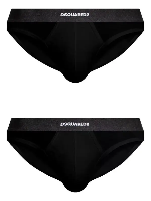 Dsquared2 Logo-jacquard Briefs - Black